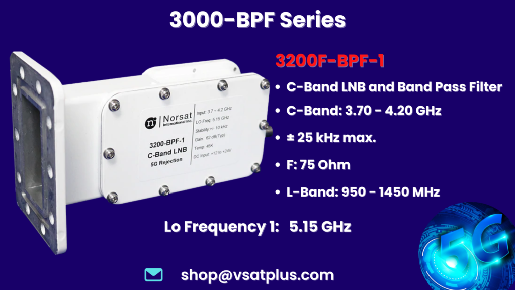 C-Band LNB and Band Pass Filter - 3200F-BPF-1 - VSATPlus