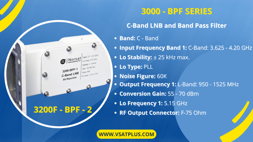 C-Band LNB and Band Pass Filter (3200F-BPF-2) - VSATPlus