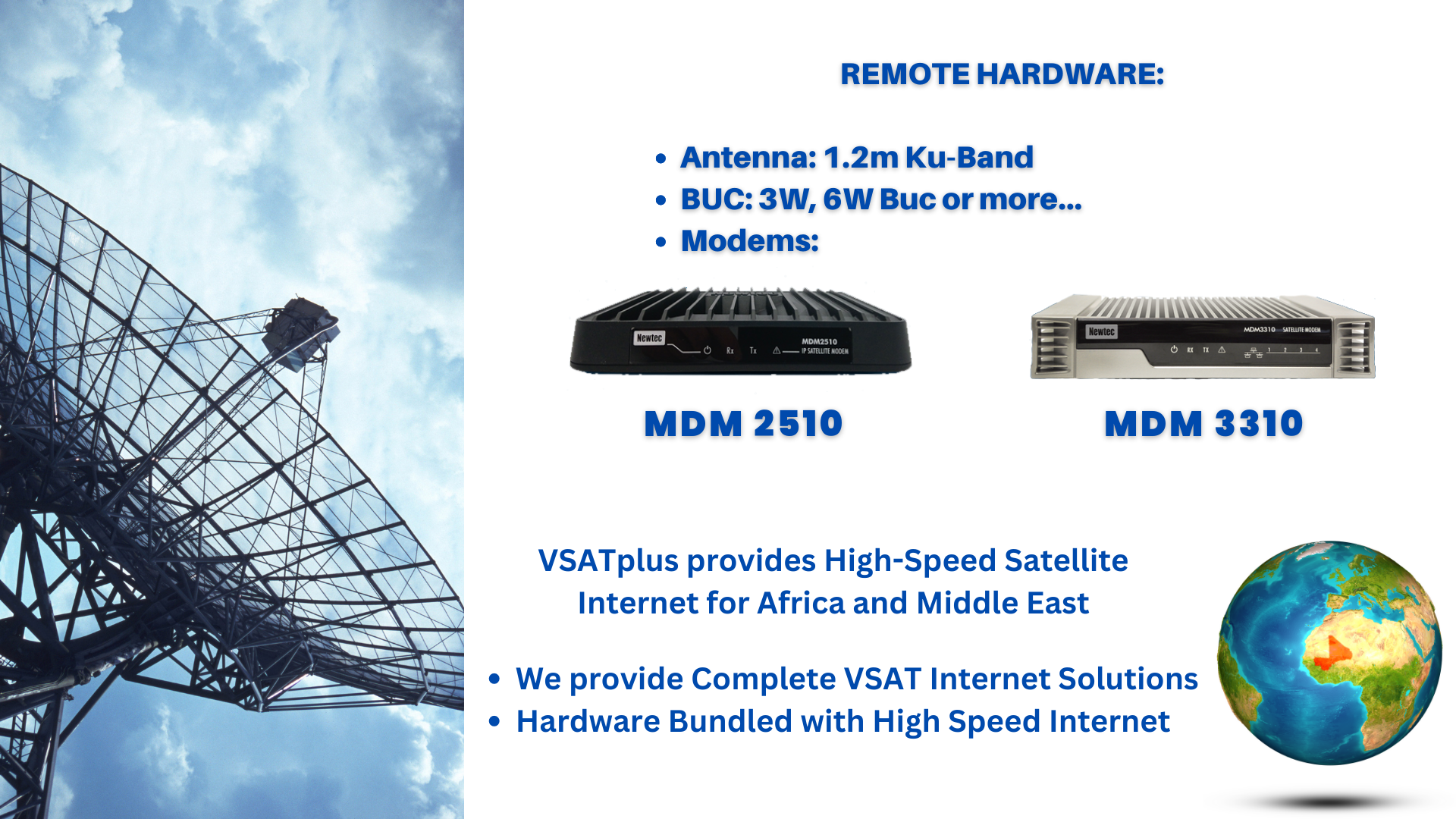 Ku Band Satellite Internet for Africa & Middle East on Newtech Platform ...