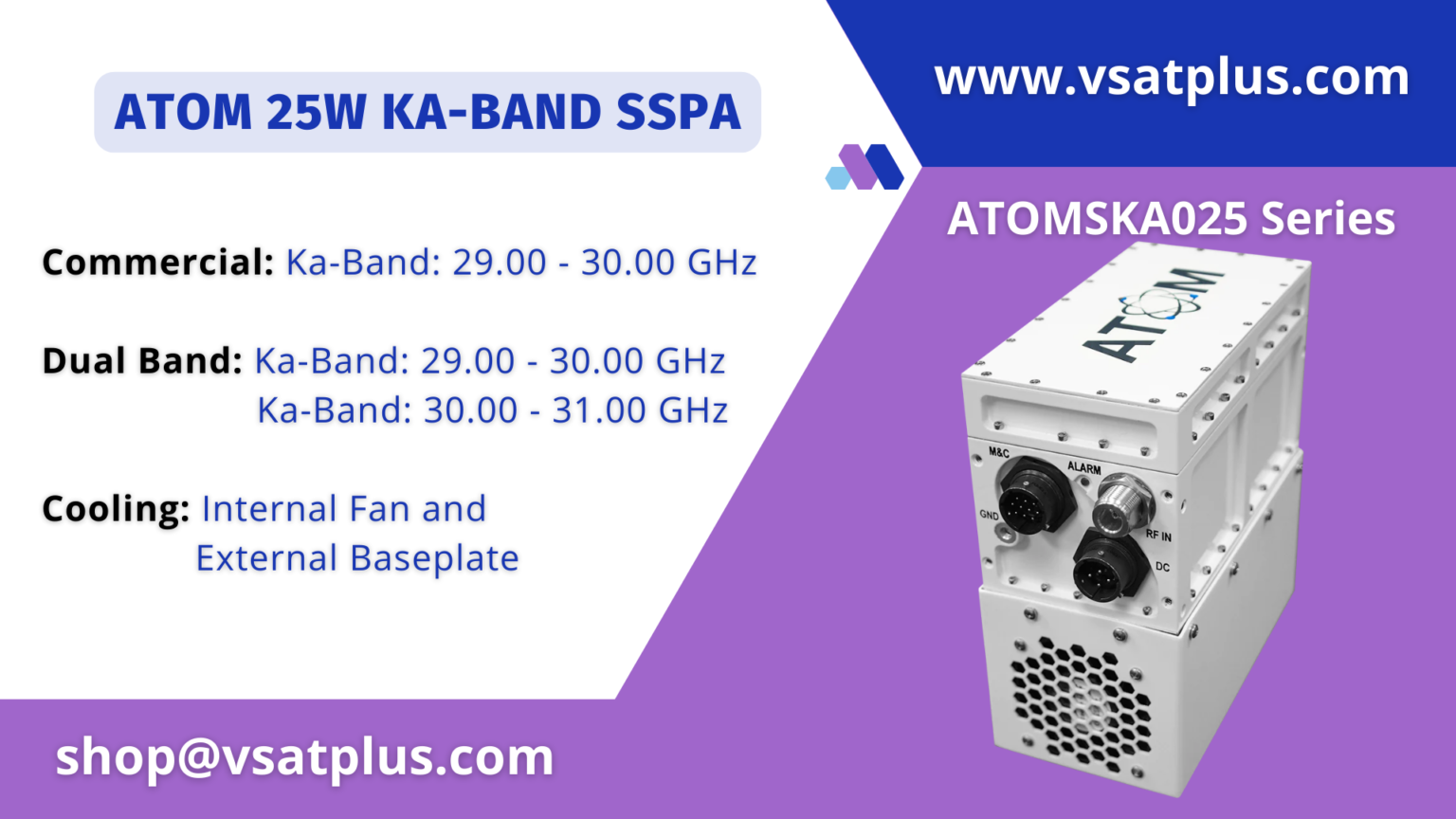ATOM 25W Ka-Band SSPA - VSATPlus