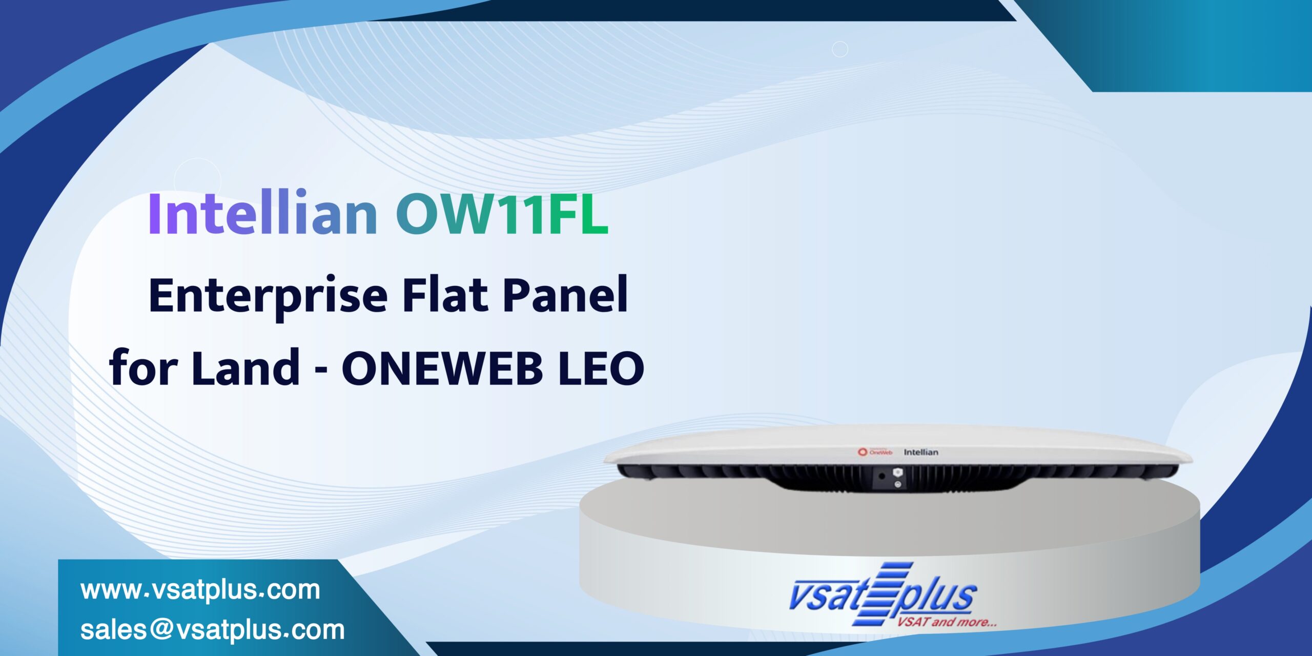 Intellian OW11FL | Enterprise Flat Panel for Land - ONEWEB LEO - VSATPlus